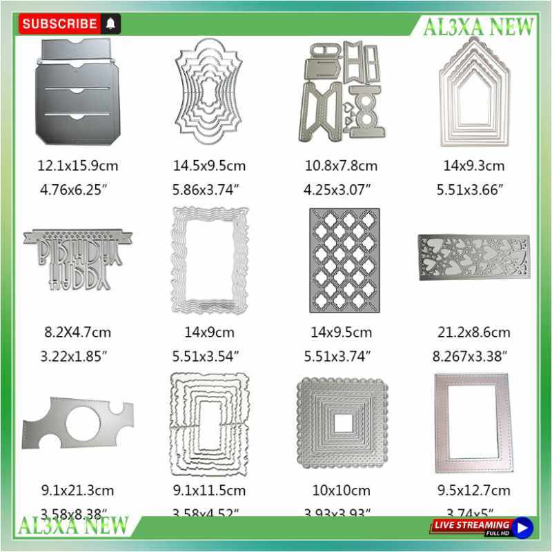 Promo Stensil Cetakan Pemotong Model Emboss Bahan Besi Membuat Book ...