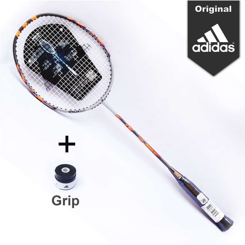 Jual Paket Raket Badminton Spieler E07.1 Matte Silver dan Grip Adidas ...