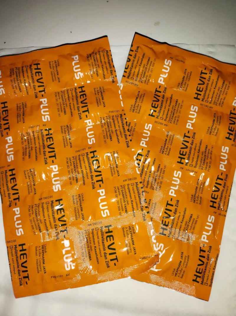 Jual Hevit Plus Isi 10 Tablet Mulitivitamin Dan Zinc Vitamin Memelihara ...