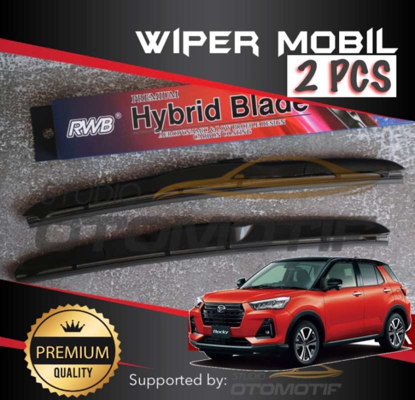 Promo WIPER RAIZE HYBRID RWB GRAPHITE / WIPER RWB TOYOTA RAIZE 2 PCS ...
