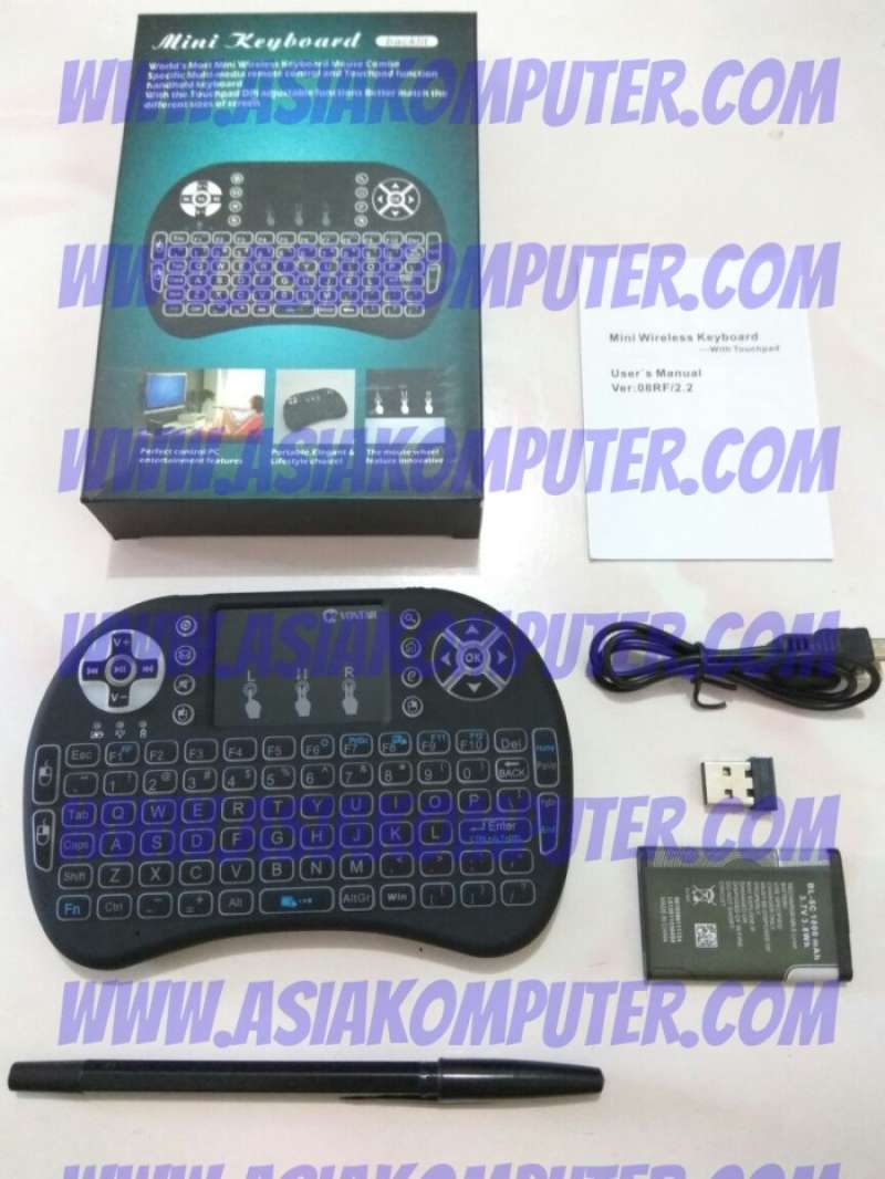 Jual SALE Mini Wireless Keyboard Backlit touchpad mouse Lithium ...