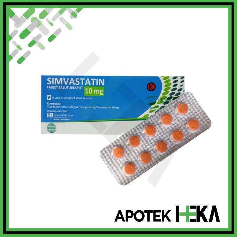 Jual Simvastatin Tablet 10mg Box 100 Tablet Generik Hexpharm Jaya Obat ...