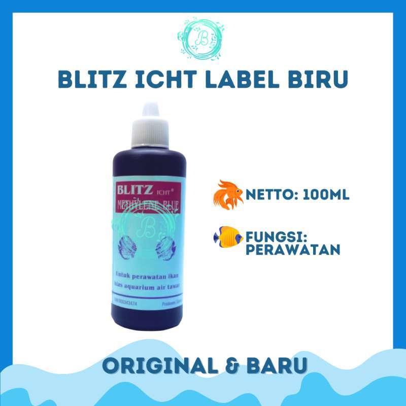 Jual Blitz Icht Methylene Blue Label Biru Perawatan 100cc Hans&Lily ...