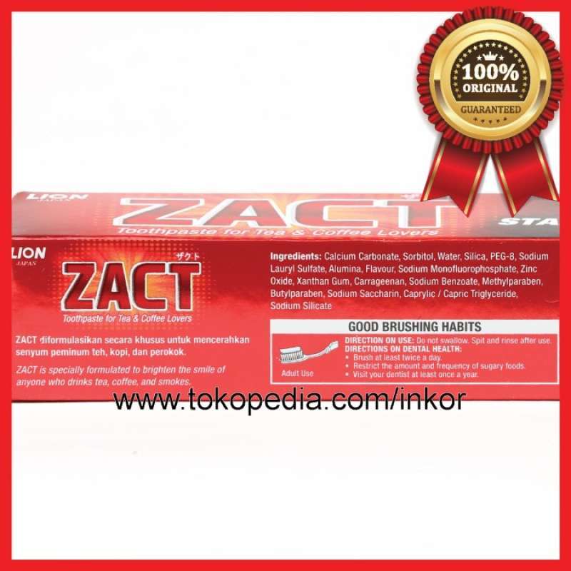 Jual Zact Toothpaste For Tea Coffee Lovers Stain Fighter 190gr Di ...