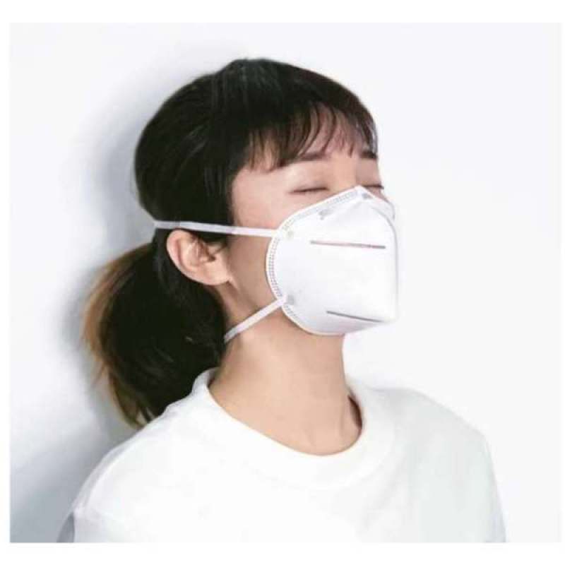 Promo Masker Kn95 5ply 5 Ply Hijab Headloop Head Strap Isi 10 Pc Hitam ...