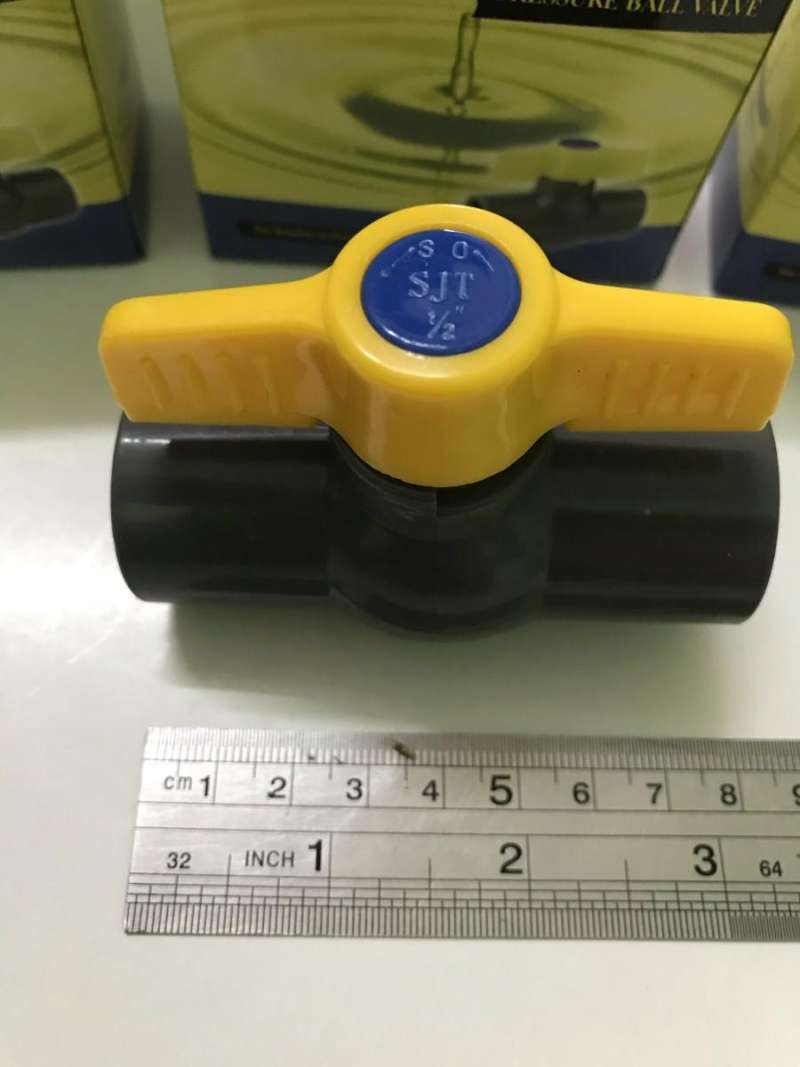 Jual Stop Kran/Kran Plastik/Ball Valve Pvc 1/2 Sjt di Seller perdana ...