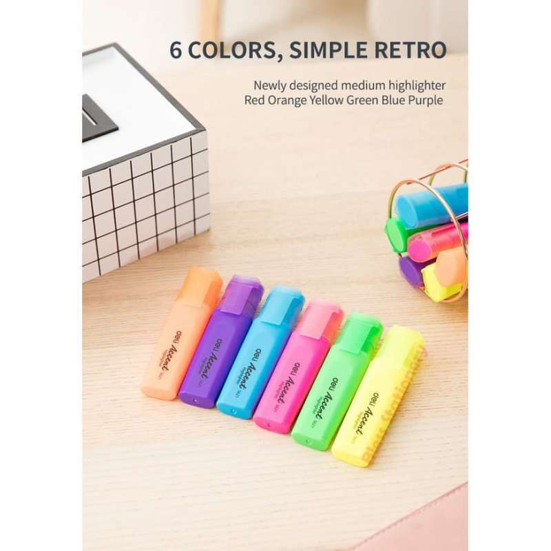 Jual Deli Highlighter 1-5mm Stabilo Merk Deli Spidol Penanda Di Seller ...