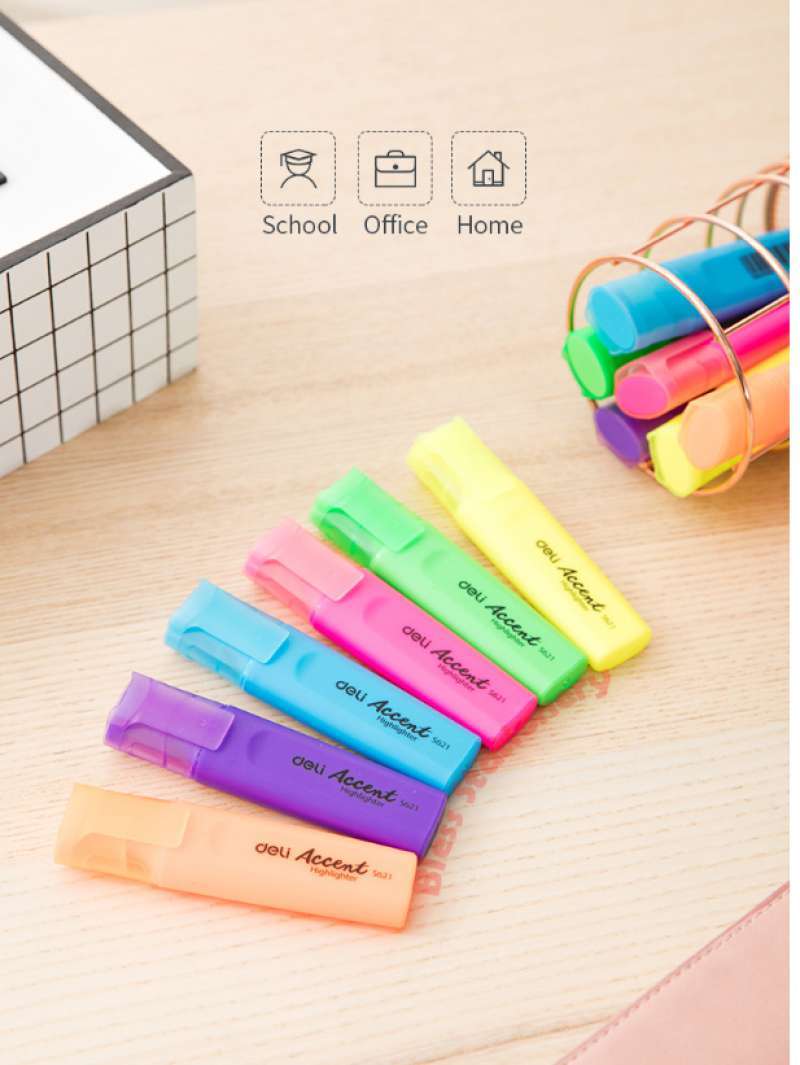 Jual Deli Highlighter 1-5mm Stabilo Merk Deli Spidol Penanda Di Seller ...