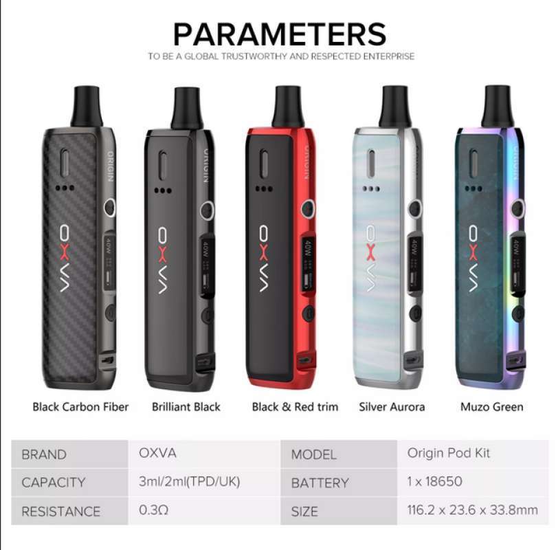 Promo Mesin Oxva Origin 40w Single Baterai 18650 Original Diskon 22% Di ...