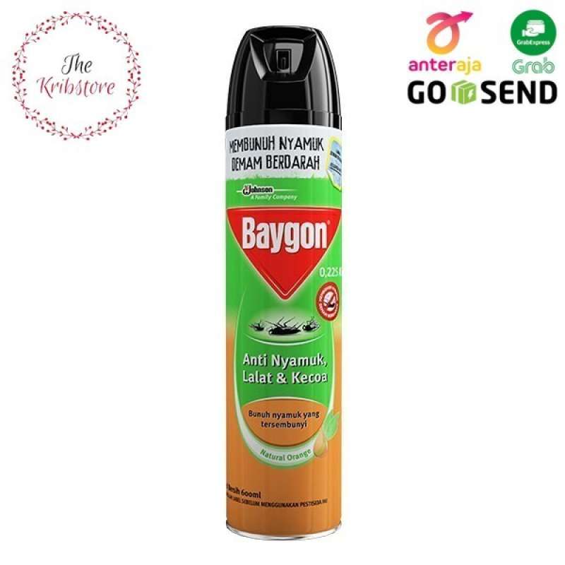 Jual BAYGON Aerosol Natural Orange Blossom Obat Anti Nyamuk Spray 600 ...