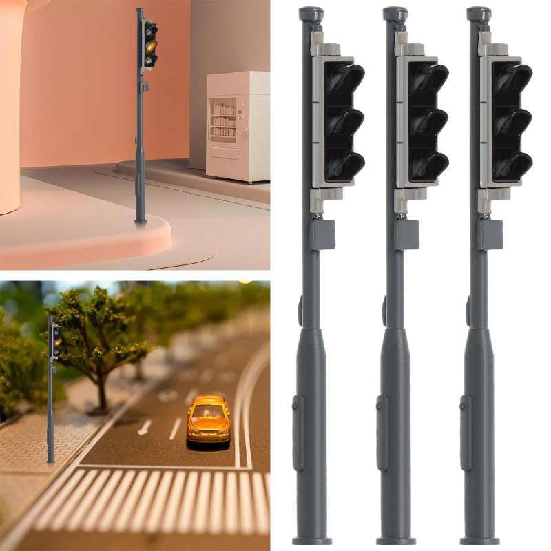 Jual 3Pcs Model Train Traffic Light LED Signal for Park Train Railway ...