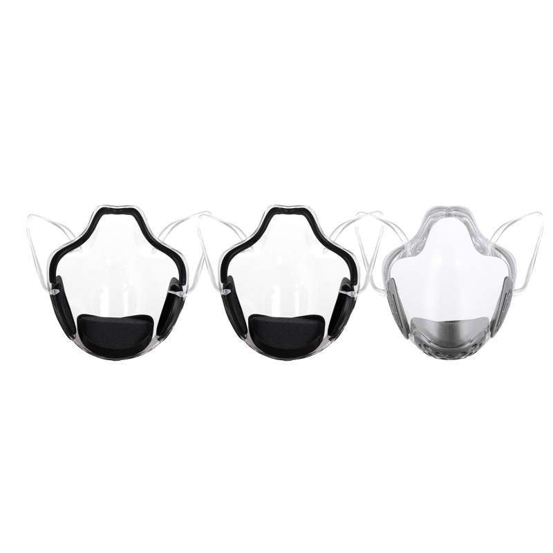Jual Set of 3 Clear Transparent Face Shield Mask Anti Fog Visible ...