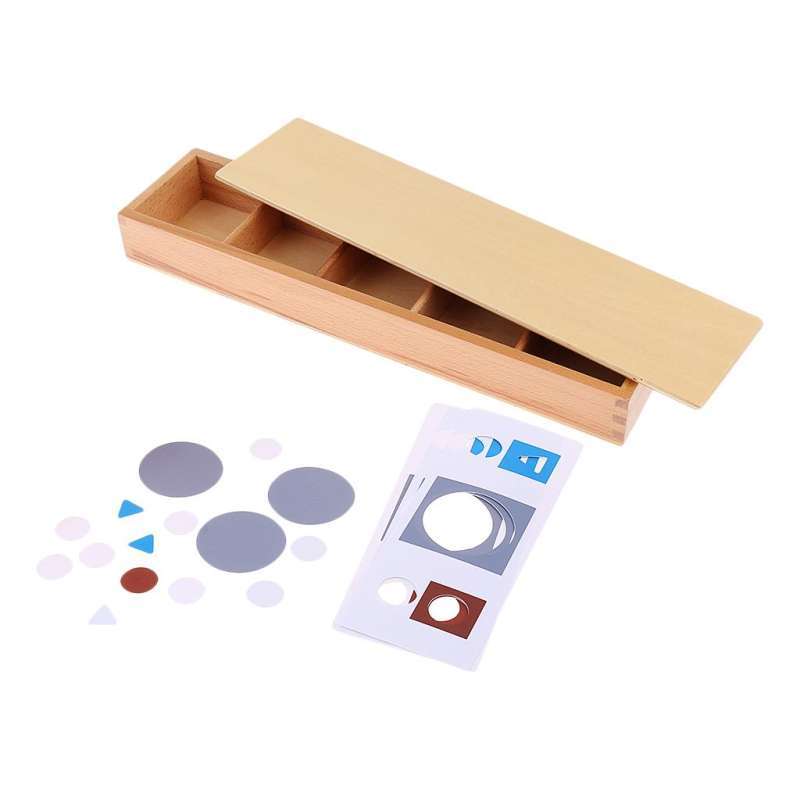 Jual Geometric Symbols With Matching Cards - 2 Part Card + Wooden Box ...