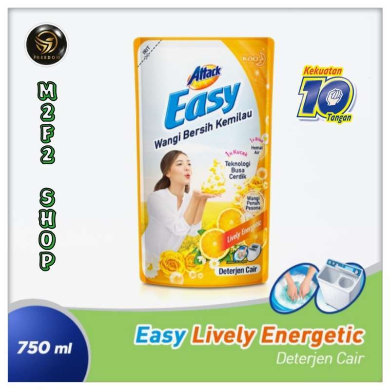Jual Attack Easy Lively Energetic Deterjen Cair | Orange - 750ml ...
