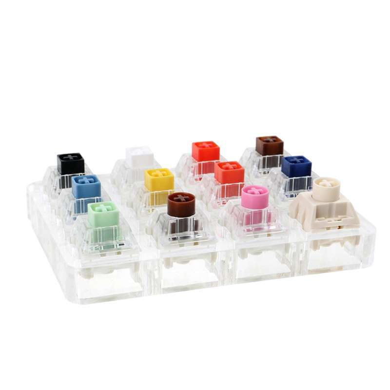 Jual 12-Key Clear Switches Tester for Kailh Box DIY Blank Keycaps di ...