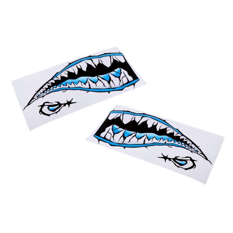 Jual 2 Pieces Large 3d Shark Teeth Mouth Sticker Kayak Fishing Boat ...