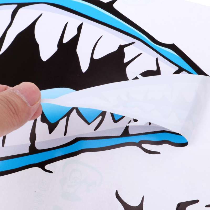 Jual 2 Pieces Large 3d Shark Teeth Mouth Sticker Kayak Fishing Boat ...