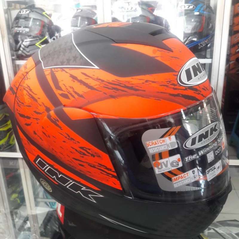 Jual Helm Full Face INK CL MAX#7 BLACK MATT/ RED FLOU di Seller Krisna ...