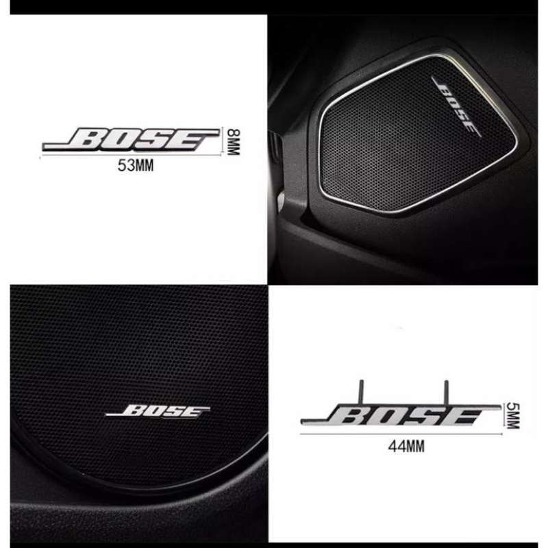 Jual Emblem Alumunium Sticker Decals 3D Logo BOSE 2 Pin Audio Speaker ...