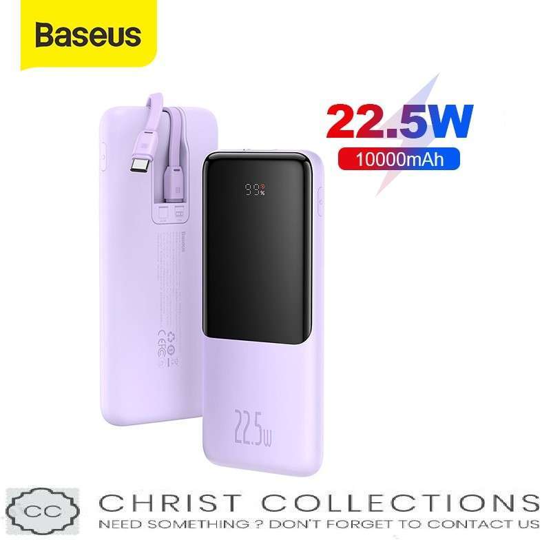 Jual BASEUS POWERBANK FAST CHARGING 10000MAH BUILT IN CABLE IPHONE ...