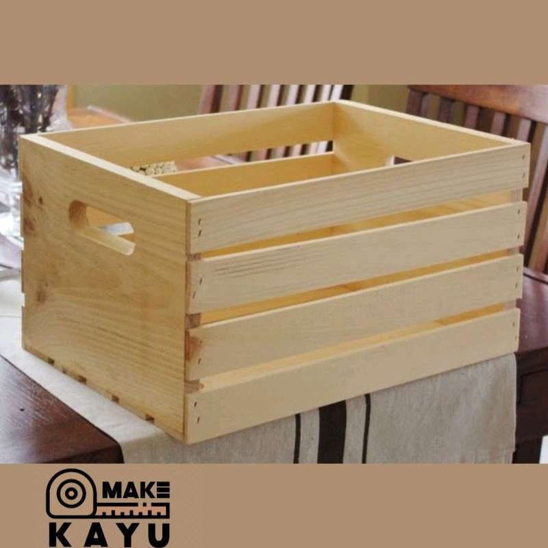 Jual peti kayu kotak kayu wooden crate kayu jati belanda dekorasi kayy ...