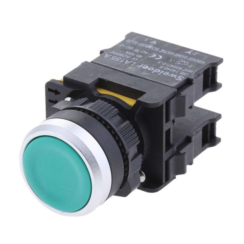 Jual LA155 A 600V 10A Button Momentary Push Button Switch 1NO 1NC green di Seller BAOSITY ...