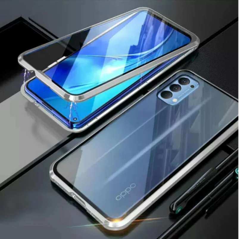 Jual Oppo Reno 6 Pro 5g Double Side Glass Magnetic Case Metal Cover ...