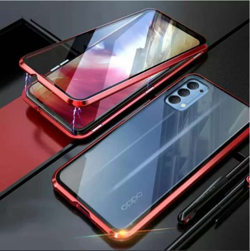 Jual Oppo Reno 6 Pro 5g Double Side Glass Magnetic Case Metal Cover ...