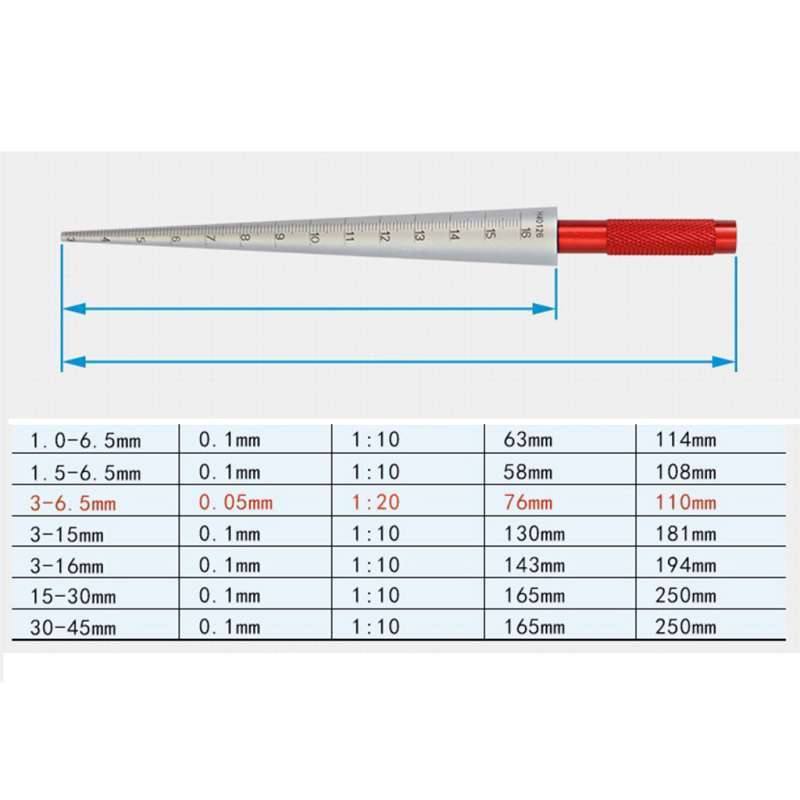 Jual 15-30mm Conical Feeler Gauge Taper Cone Cylinder Gauge Hole Size ...