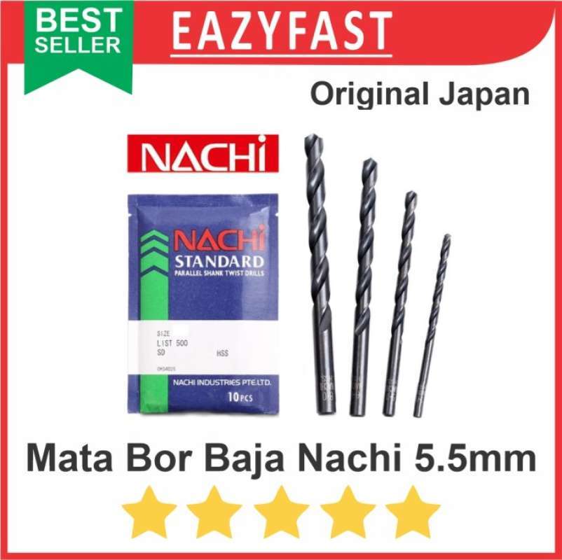 Jual Mata Bor Besi Baja Nachi 5.5mm 5.5 mm Original Japan HSS Steel Drill di Seller Eazyfast ...