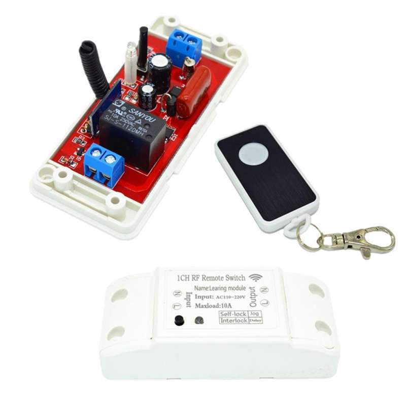 Jual 220V Remote Time Delay Switch Relay Light Switches Relay RF 433Mhz ...
