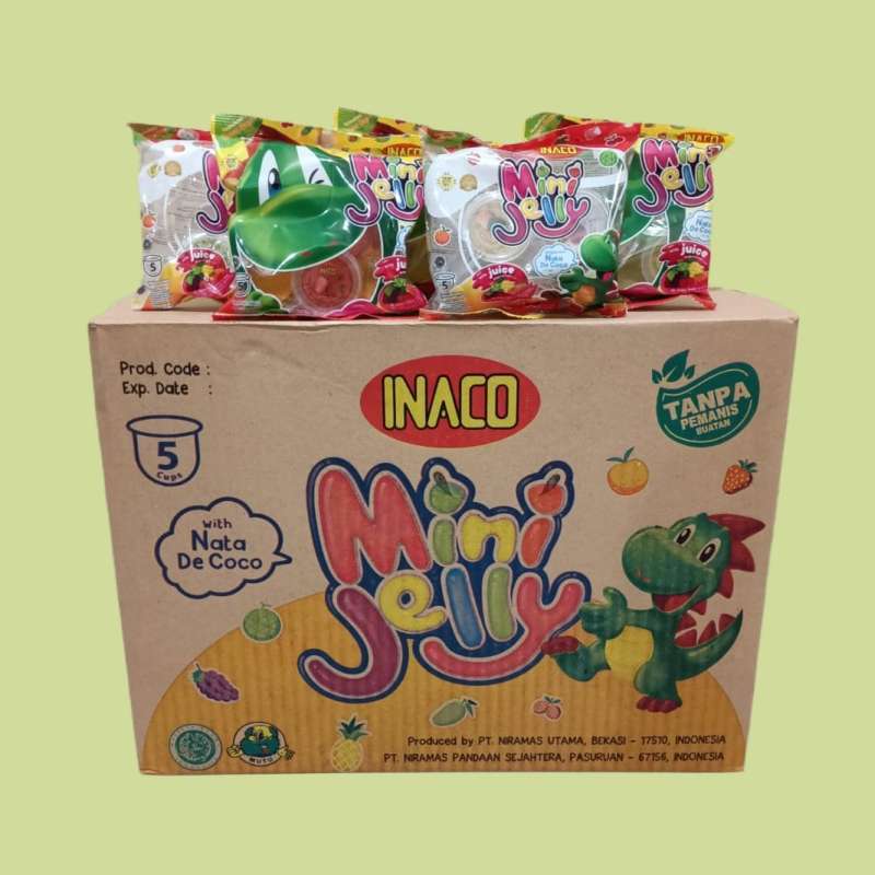 Jual INACO Jelly Fruity Assorted 5 cup [1 karton/ 72 sak] di Seller ...