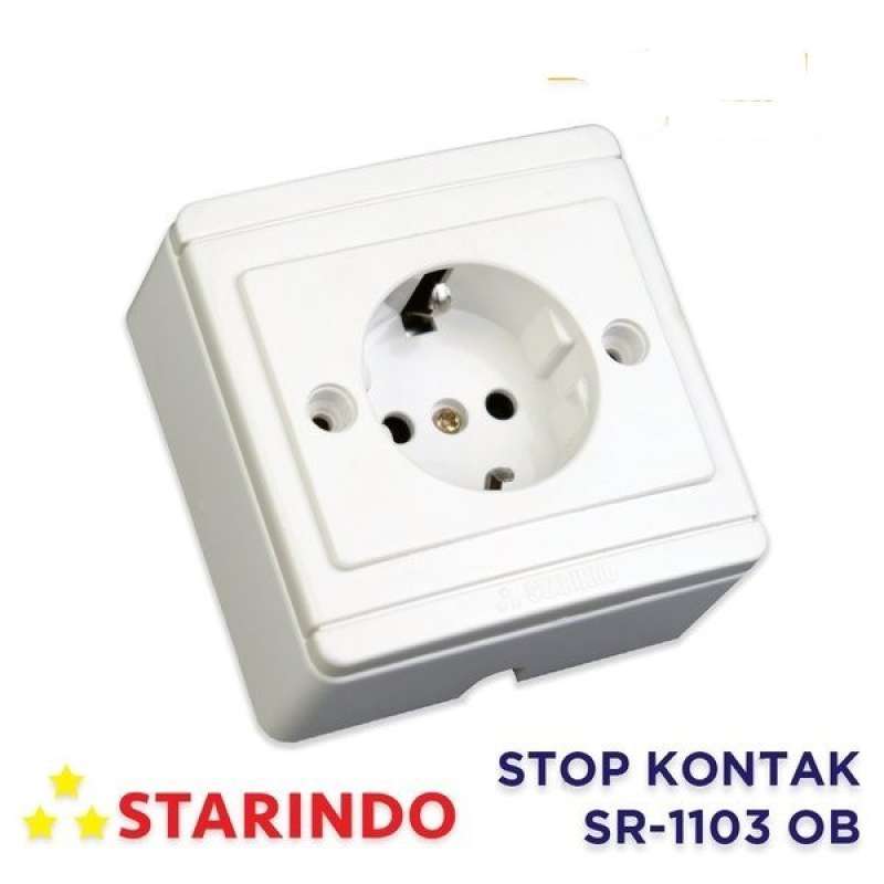 Jual Stop kontak colokan Single Starindo Stop Kontak Tempel Dinding ...