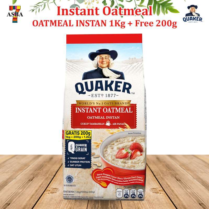 Jual Quaker Instan Oatmeal 1.2kg Di Seller Toko Asba7 - Bidaracina ...