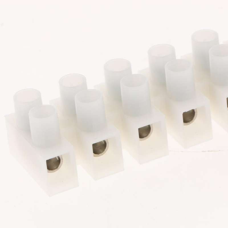 Jual Nylon Terminal Barrier Block Connector for All Wide Use(White) 24A ...