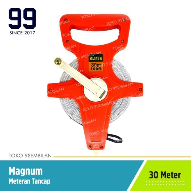 Jual Magnum Meteran Tancap Tanah 30m 30 Meter Roll Gulungan Fiber ...