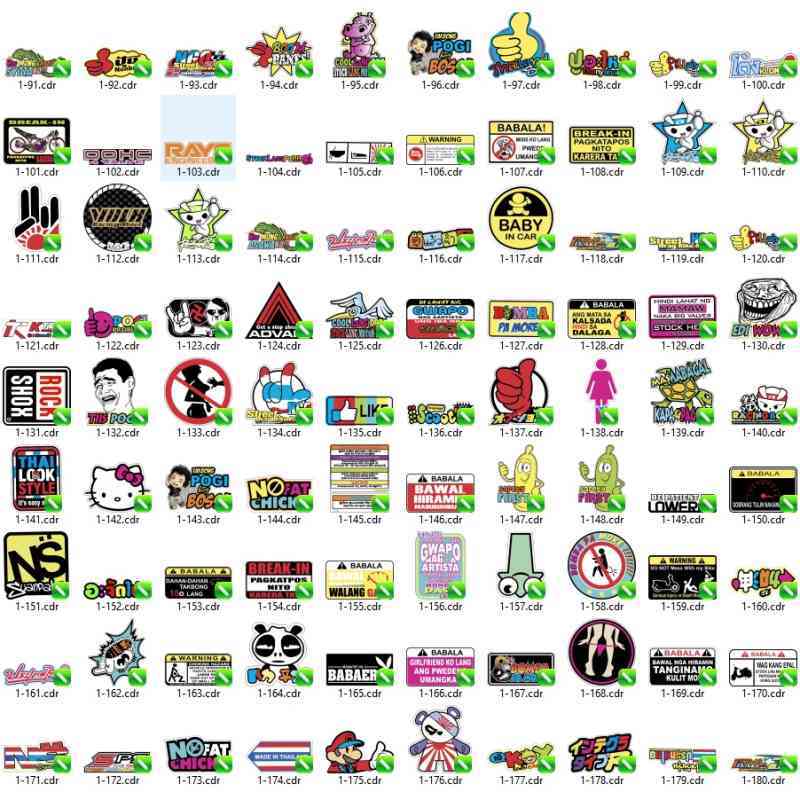 Jual Thai Stickers Collection - Coreldraw Di Seller Digital Black ...