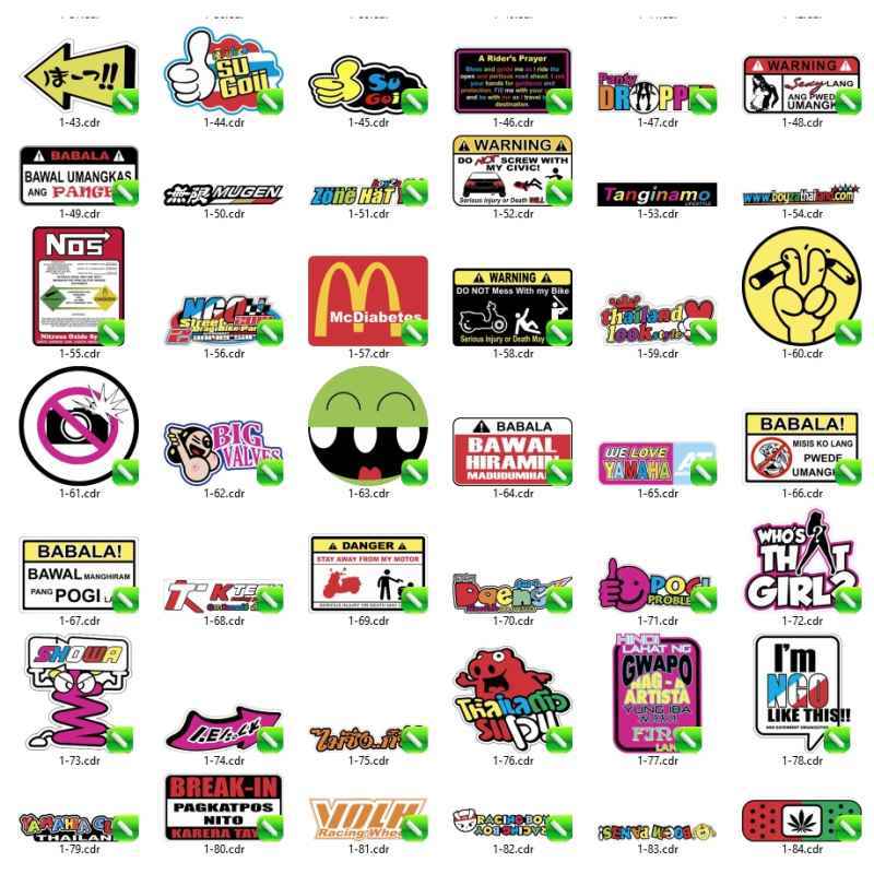 Jual Thai Stickers Collection - Coreldraw Di Seller Digital Black ...