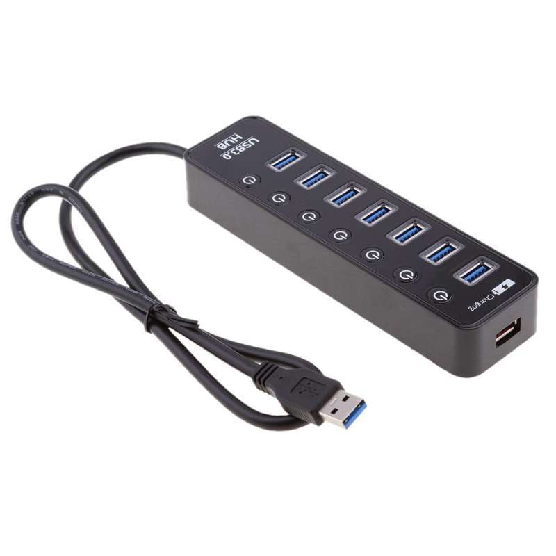 Jual 7-Port USB 3.0 Data Hub High-speed Data Transfer Ports Splitter di ...