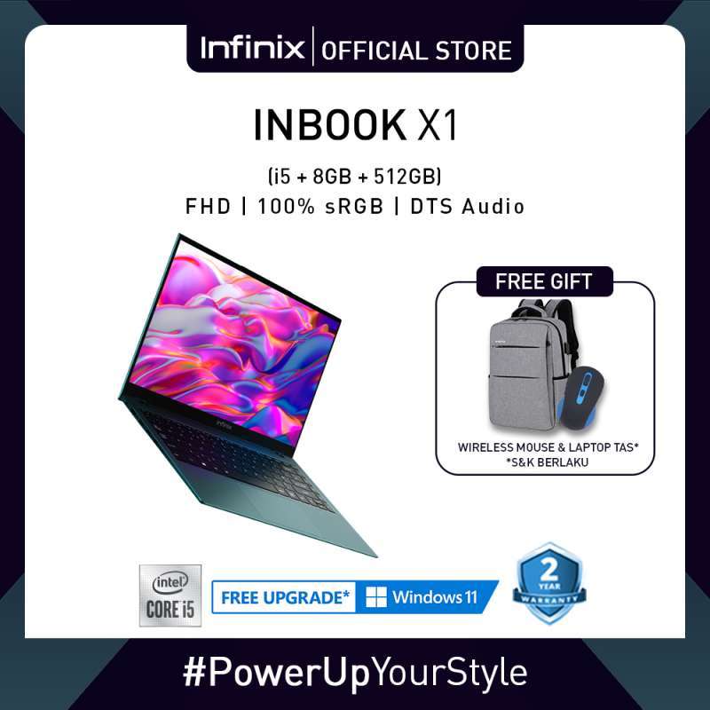 Jual Infinix INBOOK 71008300036 X1 Notebook - Green [i5-1035G1 / 8GB ...