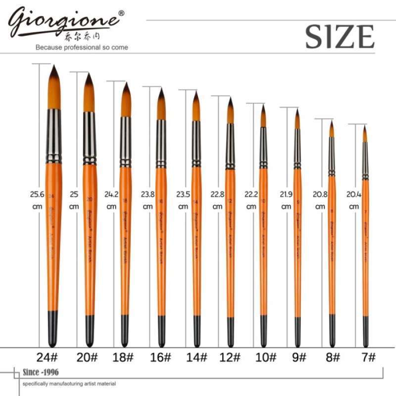 Jual Kuas Lukis Giorgione Artist Round Brush G-1010 - 6 Di Seller ...