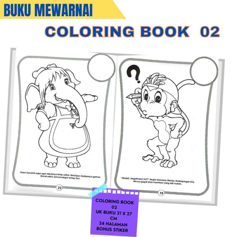 Jual Buku Anak-buku Mewarnai Coloring Book 02 Di Seller Happy Holy Kids ...