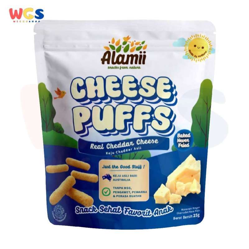 Jual Snack Alamii Cheese Puffs Real Cheddar Cheese No MSG 25g di Seller ...