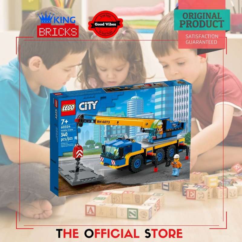 Jual Lego Original City 60324 Mobile Crane - Mainan Anak Edukasi Mobil ...