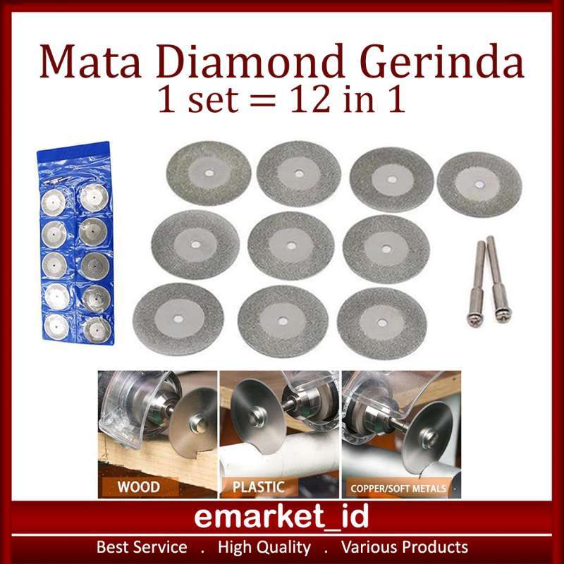 Jual Mata Gerinda Diamond 12 In 1 / Grinder Potong Mini Cutting Disc ...