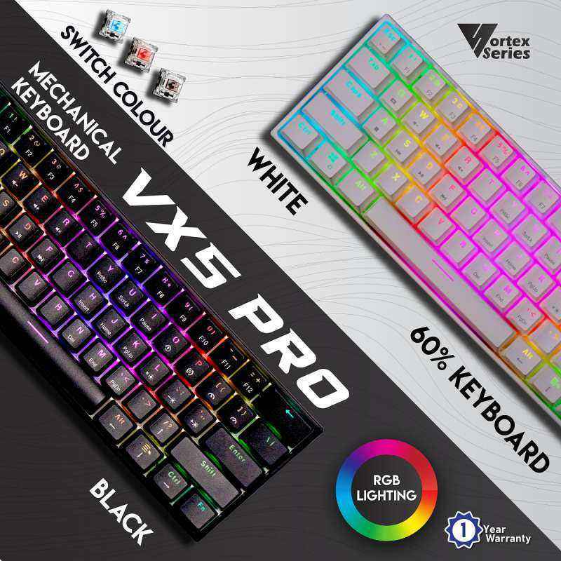 Jual VortexSeries VX5 PRO 60% Mechanical Keyboard - Outemu Red Putih di ...
