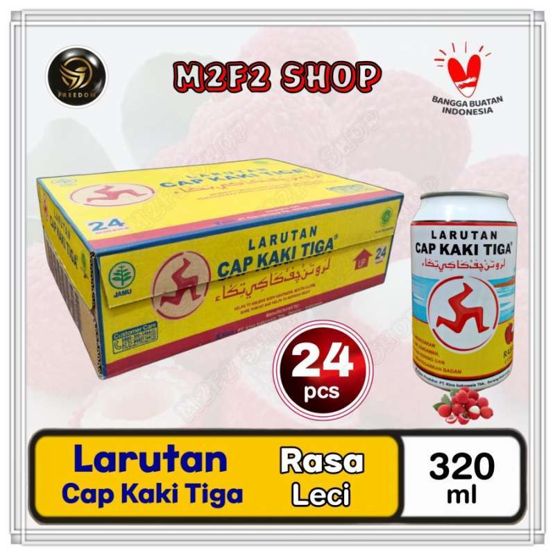 Jual Larutan Penyegar Cap Kaki Tiga Minuman Kaleng | Rasa Leci - 320 ml (Kemasan Karton) di ...