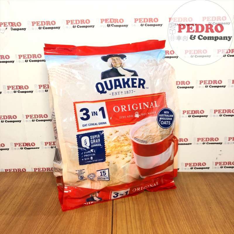 Jual Quaker original 3in1 oat cereal drink (15 sachets x 28 gr) 420 ...