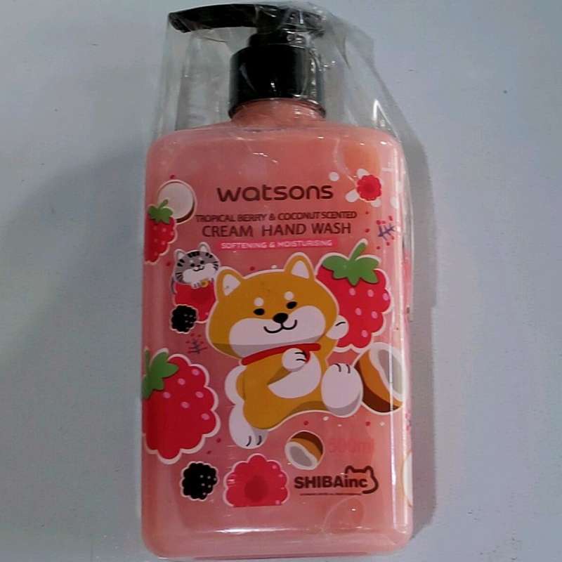Jual Watsons Cream Hand Wash 500ml Sabun Cuci Tangan - Merah Muda Di ...