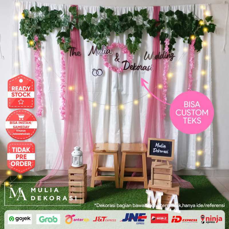 Jual Dekorasi Lamaran Tunangan Backdrop Nikahan PhotoBooth DIY Akad ...